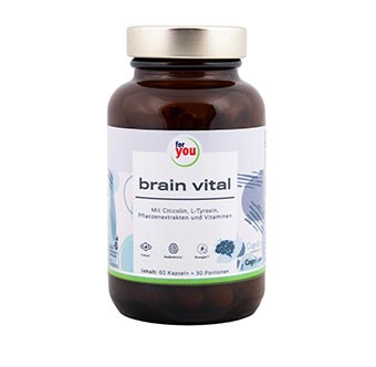brain vital - Für Gehirn, Konzentration, geistige Leistung | for you
